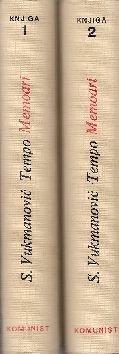 REVOLUCIJA KOJA TEČE : memoari (komplet 1-2), Vukmanović Tempo Svetozar - Knjižara Dominović