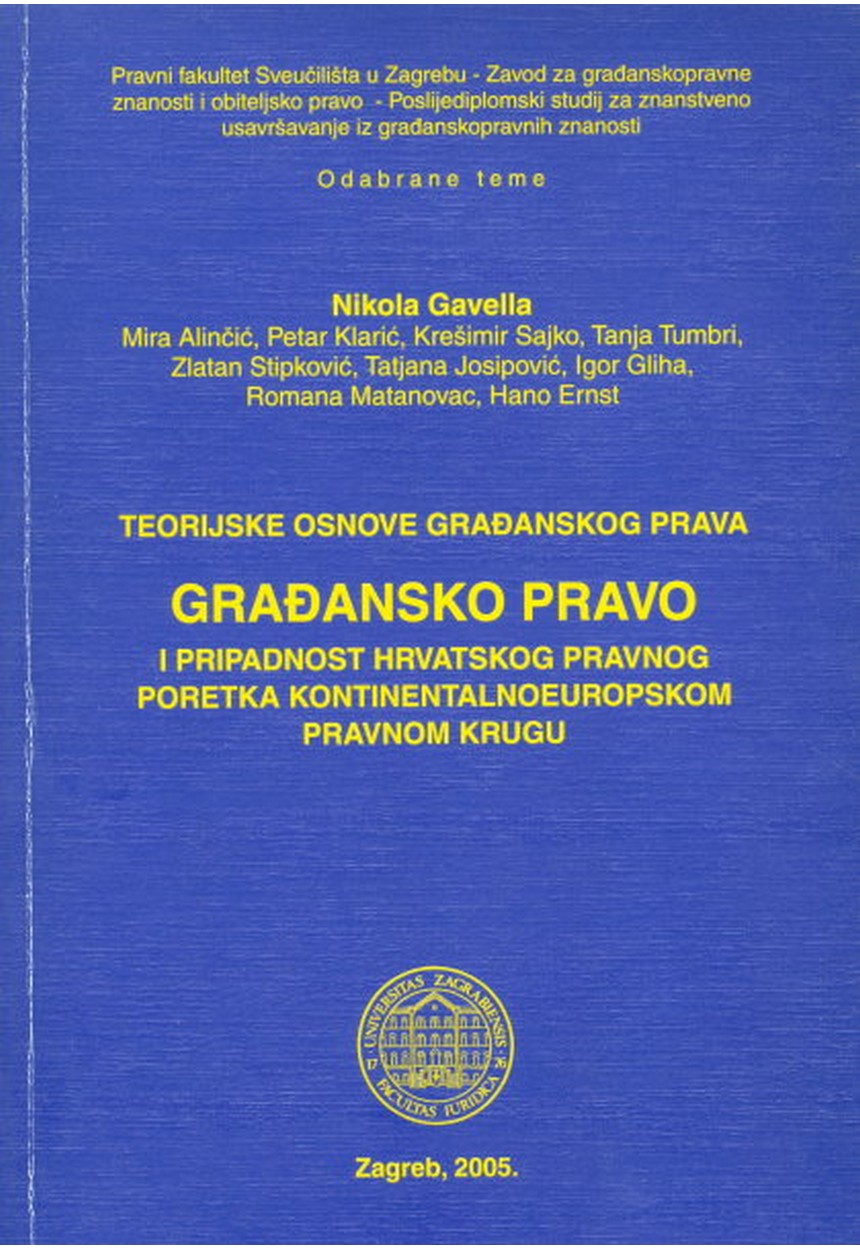 TEORIJSKE OSNOVE GRAĐANSKOG PRAVA: građansko pravo i pripadnost ...