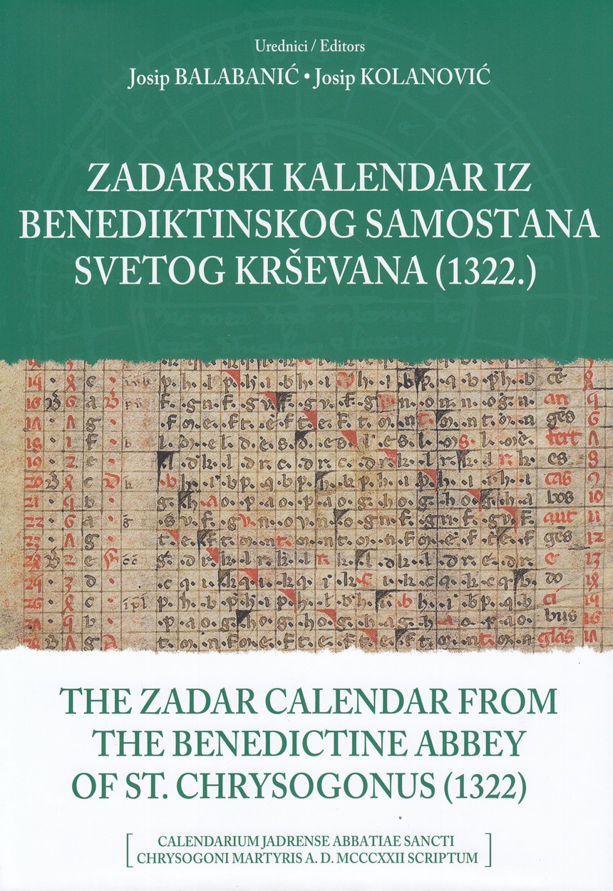 ZADARSKI KALENDAR IZ BENEDIKTINSKOG SAMOSTANA SVETOG KRŠEVANA (1322 ...