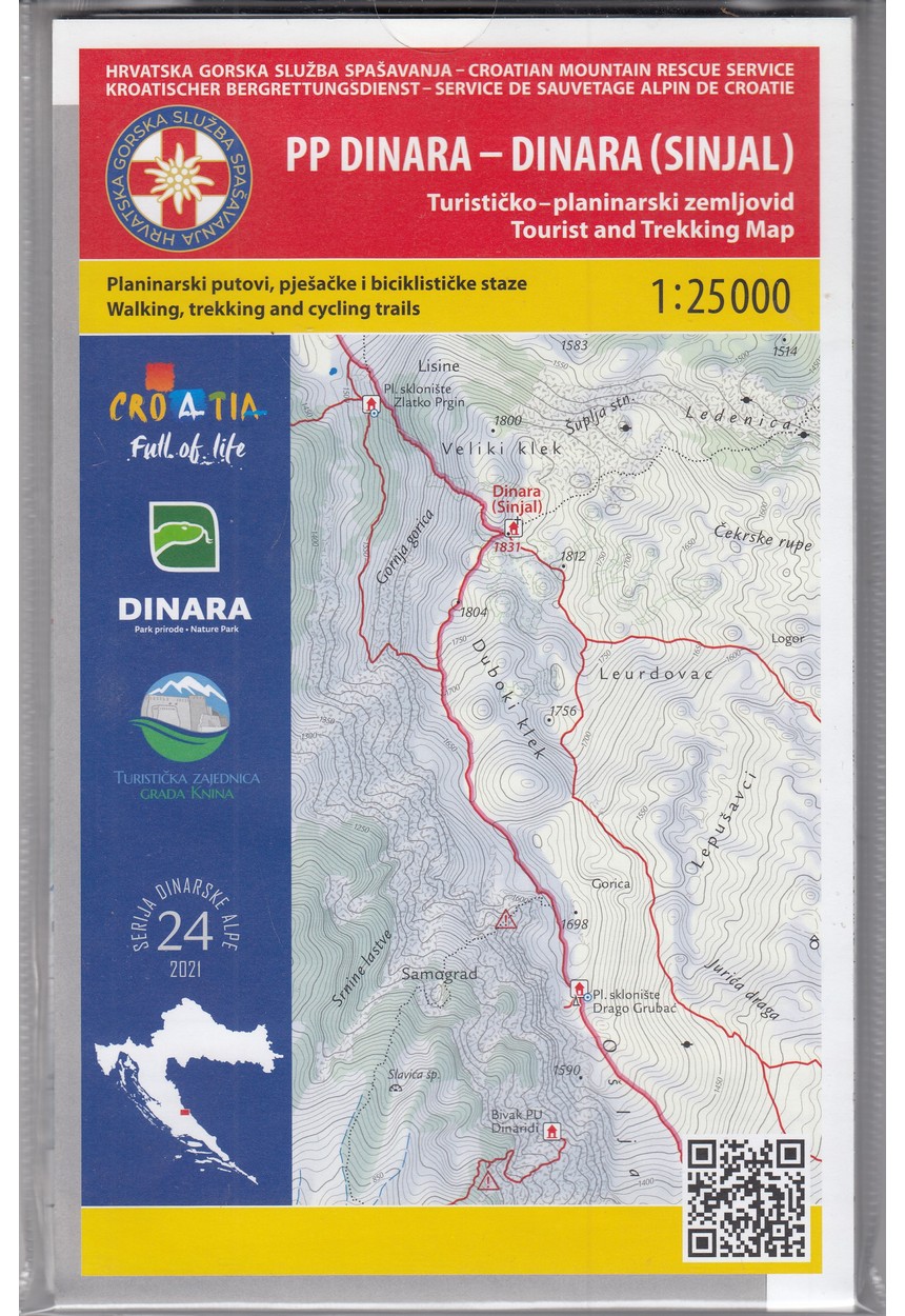 PP DINARA - DINARA (SINJAL): turističko-planinarski zemljovid = Tourist ...