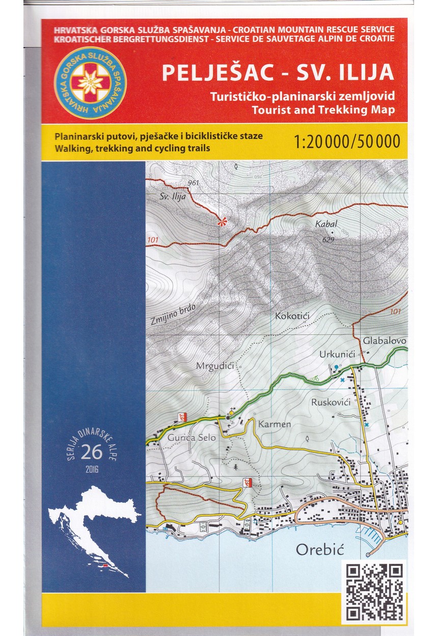 PELJEŠAC-SV. ILIJA: turističko-planinarski zemljovid = Tourist and ...