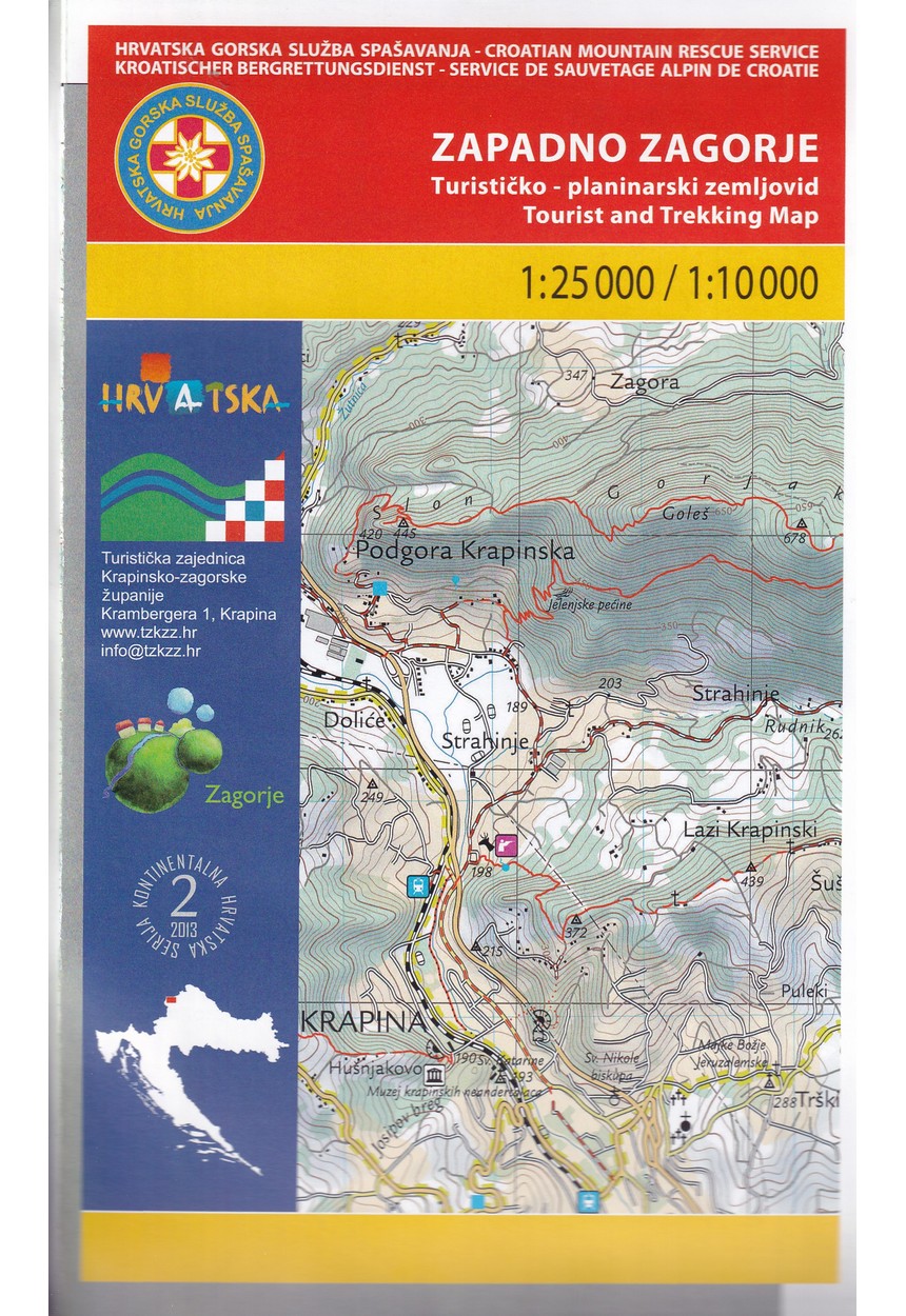ZAPADNO ZAGORJE: turističko-planinarski zemljovid = Tourist and ...