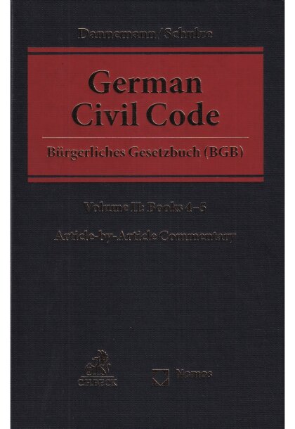 GERMAN CIVIL CODE = BÜRGELICHES GESETZBUCH (BGB), Volume I - II ...