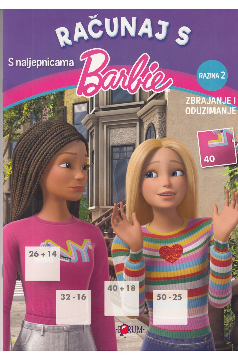 RAČUNAJ S BARBIE - ZBRAJANJE I ODUZIMANJE (Razina 2), - Knjižara Dominović