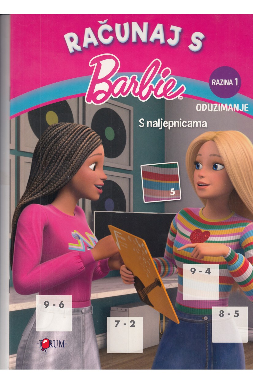 RAČUNAJ S BARBIE - ODUZIMANJE (Razina 1), - Knjižara Dominović