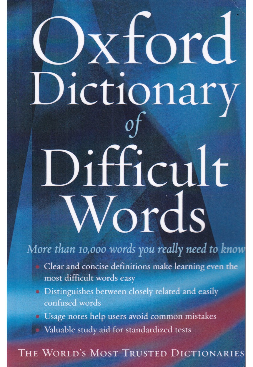 THE OXFORD DICTIONARY OF DIFFICULT WORDS, Hobson (ed.) Archie ...