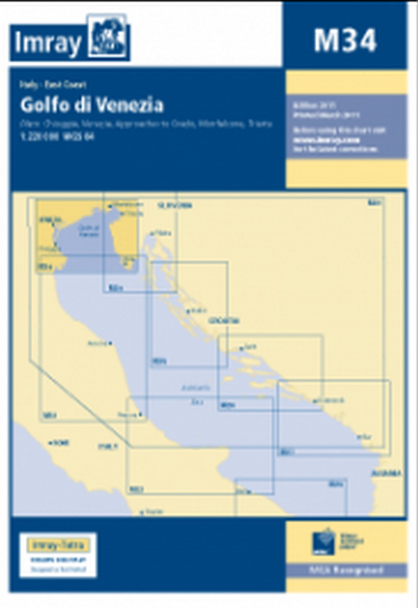 IMRAY NAUTICAL CHART M34 - GOLFO DI VENEZIA, IMRAY LAURIE NORIE ...